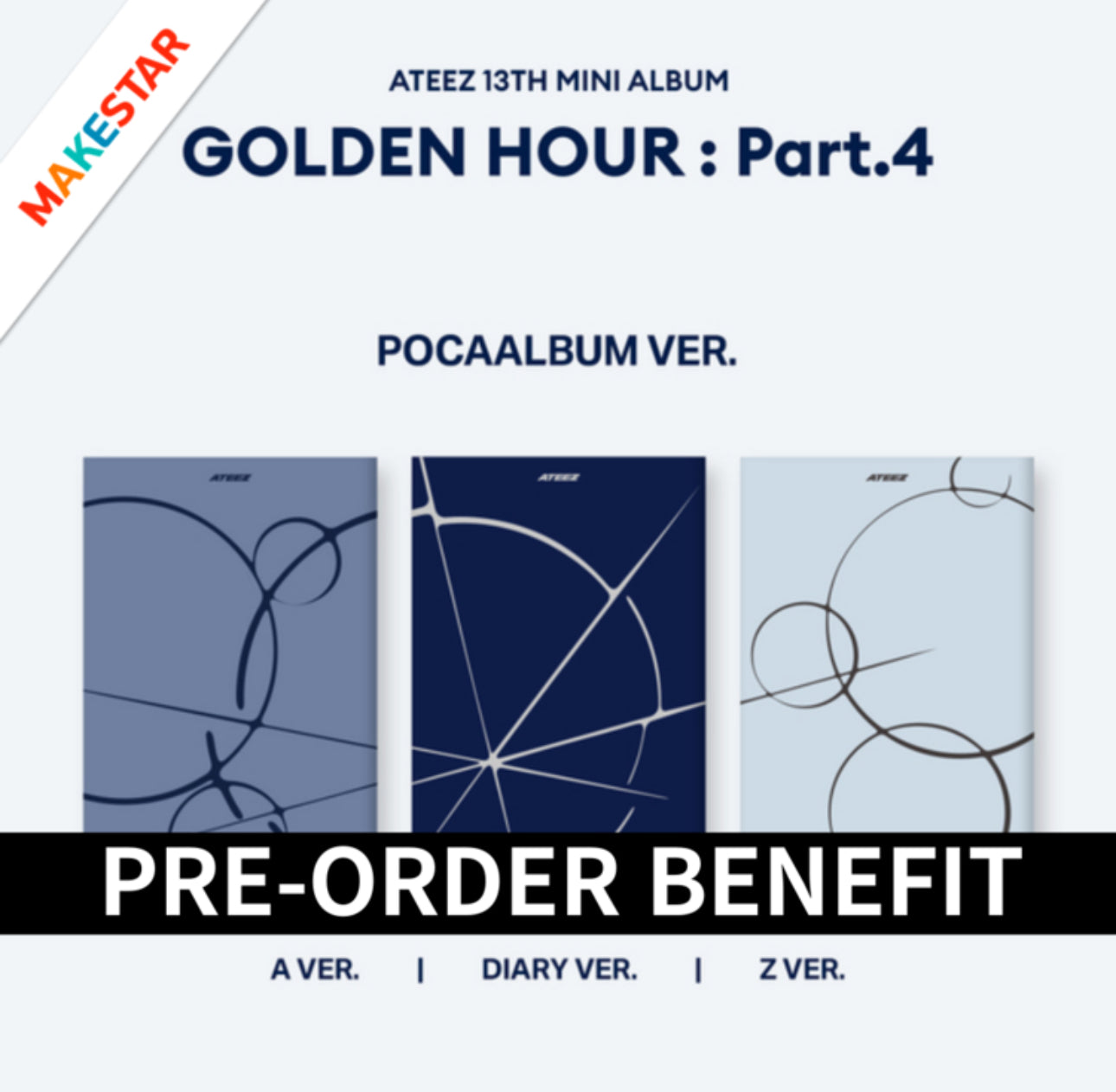 [PRE-ORDER] ATEEZ - 13th Mini Album [GOLDEN HOUR : Part.4] (POCAALBUM ...